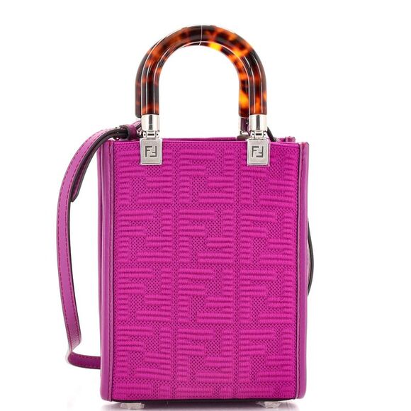 Fendi | Bags | Fendi Sunshine Shopper Tote Zucca Technical Mesh Mini ...